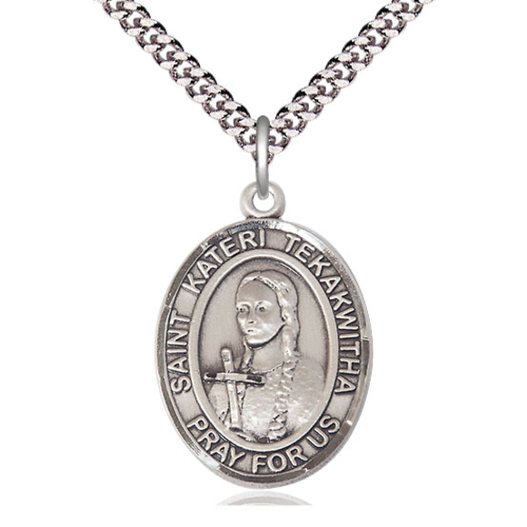 Hail MaryGifts | Jewelry | St Kateri Tekakwitha Oval Patron Series ...
